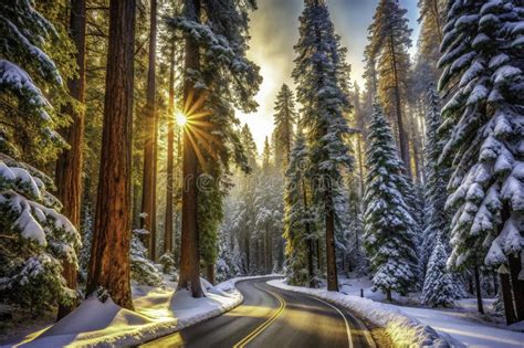 Majestic Winter Drive Through Sequoia National Park A Scenic Road Trip