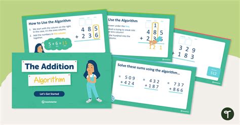 Standard Algorithm Addition Teaching Slides Teach Starter