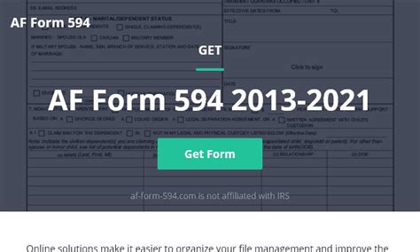Printable Af Form 594 Printable Forms Free Online
