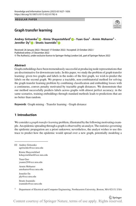 Graph Transfer Learning Request Pdf