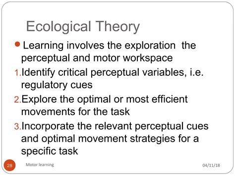 Theories Of Motor Learning Ppt