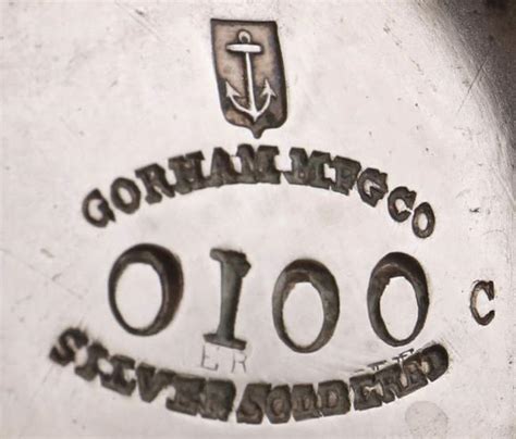 Gorham Sterling Silver Marks Hallmarks Dates And History