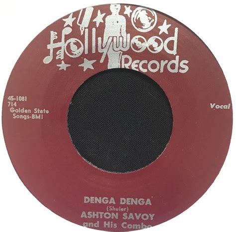 Single Va Ashton Savoy Denga Denga Red Callender Sextette Voo Rockabillyshop