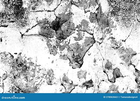 Cracked Concrete Black And White Texture Stock Image Image Of Foam