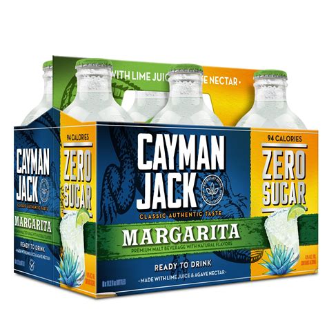 Cayman Jack Zero Sugar Margarita 6 Pack 11 2 Fl Oz Bottles 4 8 Abv