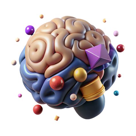 Impressive Classic Human Brain Model Isometric View Cutout 60675950 Png