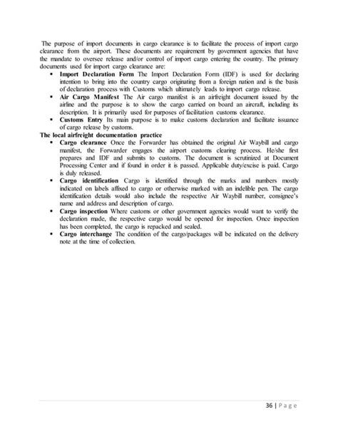 Clearing And Forwarding Notes Docx