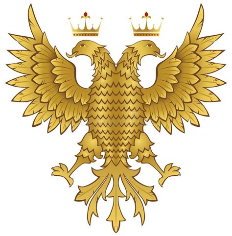 Double Headed Eagle Silhouette Stock Vector Illustration Of Glory