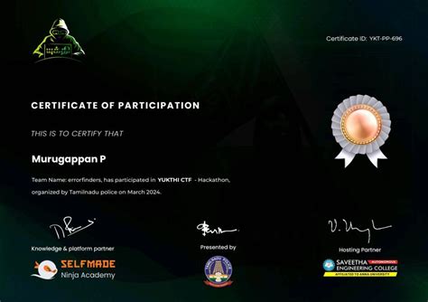 Murugappan P On Linkedin Ctf Hackathon Cybersecurity Learningexperience Tamilnadupolice