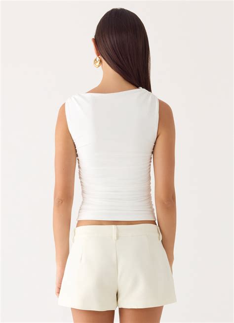 Short Notice Top White Peppermayo Canada