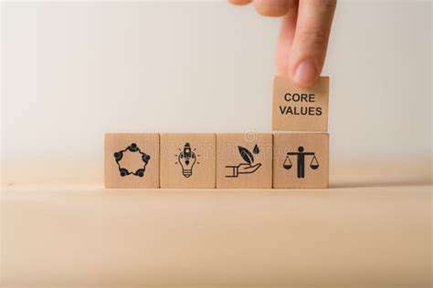 Core Values Corporate Values Concept Company Culture Strategy Related To Business And