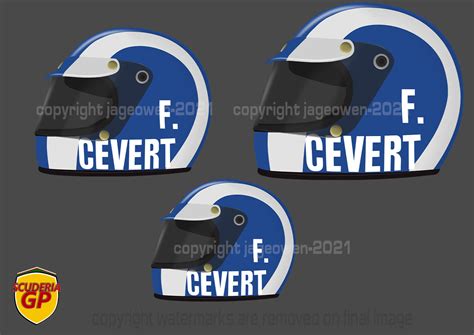 Francois Cevert 1971 F1 Helmet Left Scuderia Gp