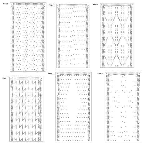22 X Lace Punch Cards For Brother Knitting Machine Punch Card