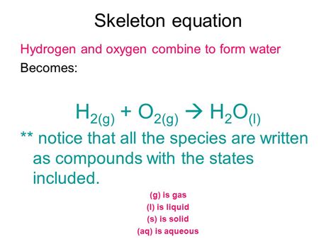 Exemplary Skeletal Chemical Equation Examples Magnification Of