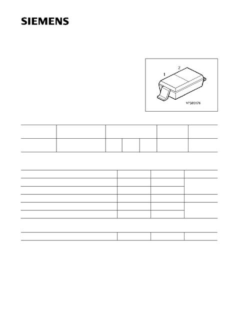 Bb515 Datasheet 1 2 Pages Siemens Silicon Variable Capacitance Diode For Uhf And Vhf Tv Vtr