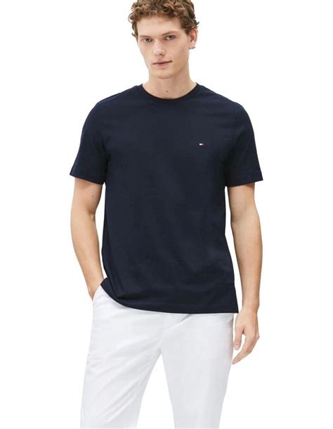 Tommy Hilfiger Essential Regular Fit Solid Tee In Navy Myer