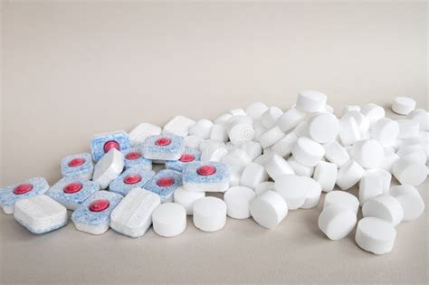 Chemical Tablets For The Dishwasher Colored Capsules Are Dishwasher