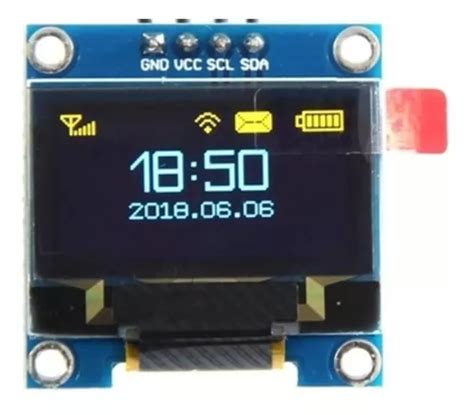 Display Oled Azul E Amarelo Gráfico I c x Arduino