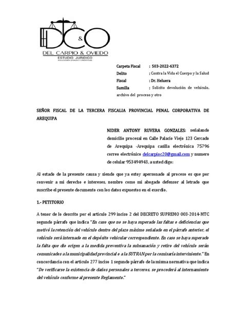 6372 2022 Nider Lesiones Apersonamiento Y Devolucion Pdf Ley Pública Gobierno