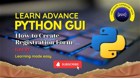 How To Create Registration Form In Python Gui Lec 9 Youtube