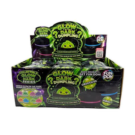Fun Doh Squishy Glow In The Dark Mystery Dumpling Black Steamer Toy