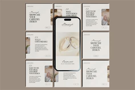 Square Carousel Layout Mockup Free Mockup