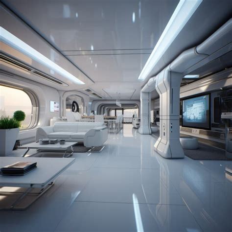 The Interior Of The Future High Tech Stock Illustration Illustration