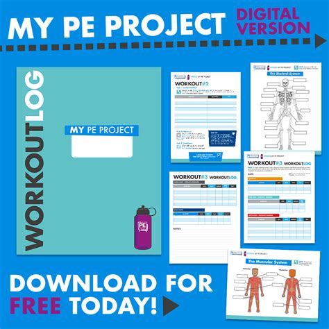Free My Pe Project Workout Log Distance Learning Teaching Resources