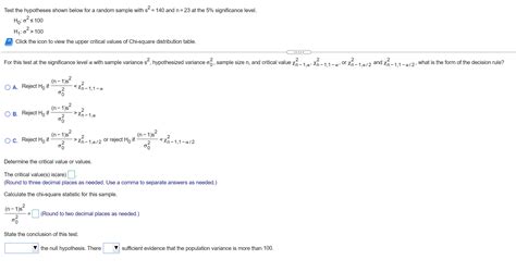 solved test the hypotheses shown below for a random sample