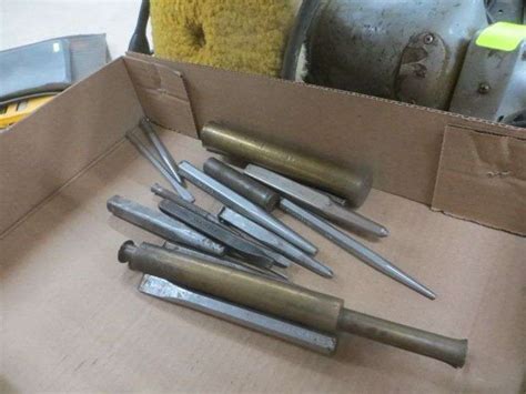 Steel And Brass Punches And Chisels Lambrecht Auction Inc
