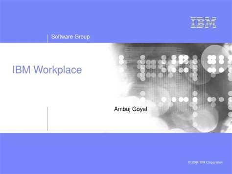 Ppt Ibm Workplace Powerpoint Presentation Free Download Id 4081974