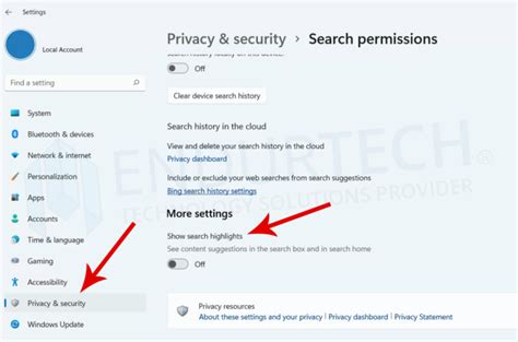 Disable Search Bar Search Highlights On Windows 11 Endurtech