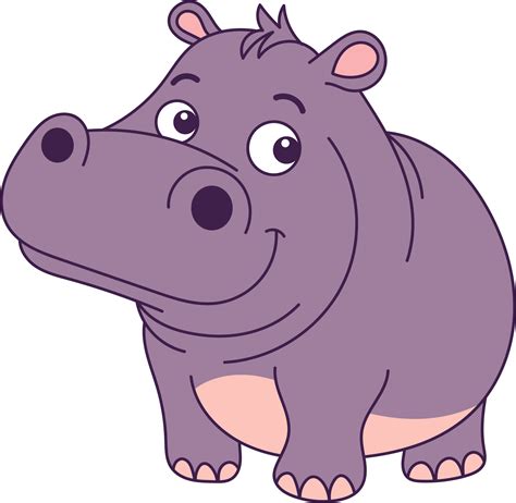 Cute Hippopotamus Clipart Design Illustration 48566523 Png