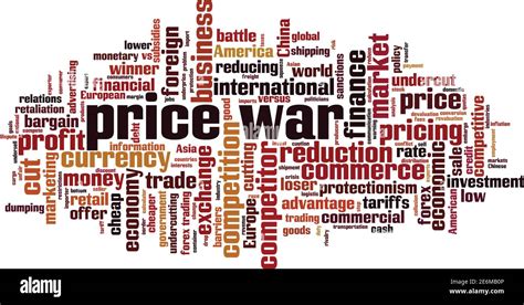 Price War Word Cloud Concept Collage Made Of Words About Price War