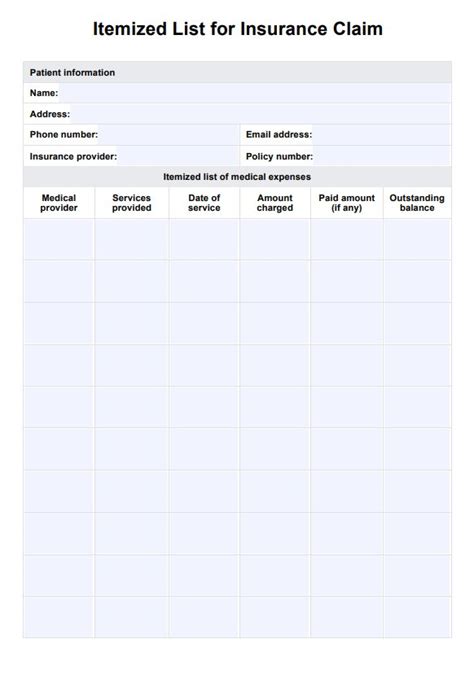 Insurance Claim Template And Example Free Pdf Download