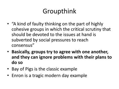 Ppt Conformity And Groupthink Powerpoint Presentation Free Download Id5340435