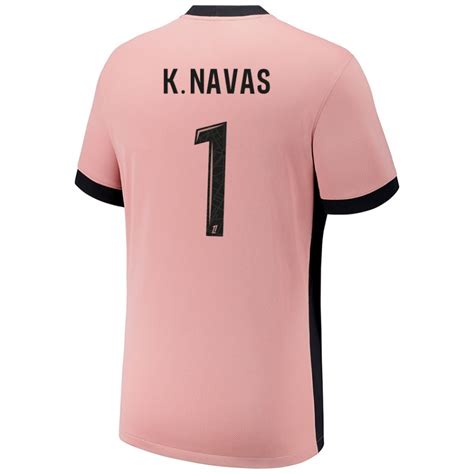 Hombre Camiseta Keylor Navas 1 Rosa Óxido Equipación Tercera 202425 La Camisa México