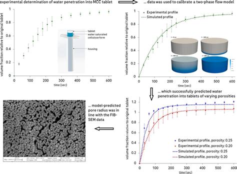 A Two Phase Flow Model Simulating Water Penetration Into Pharmaceutical