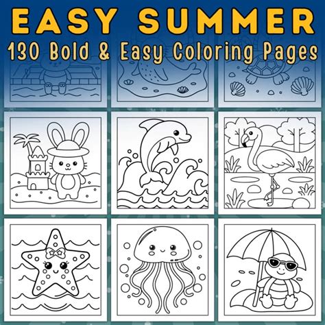 Bold And Easy Summer Coloring Pages 130 Printable Fun Summer Coloring