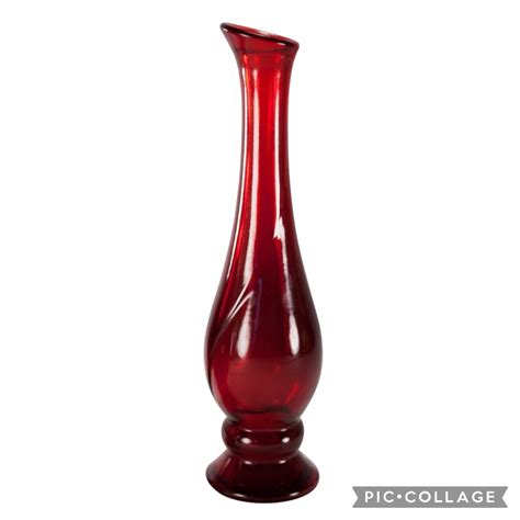 Vintage Avon Ruby Red Glass Perfume Bottle Cotillion Cologne Budvase