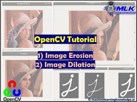 Opencv Tutorial Erosion And Dilation Of Image Mlk Machine Learning Knowledge
