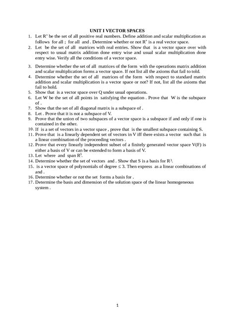 Maths Semester Important Docsity