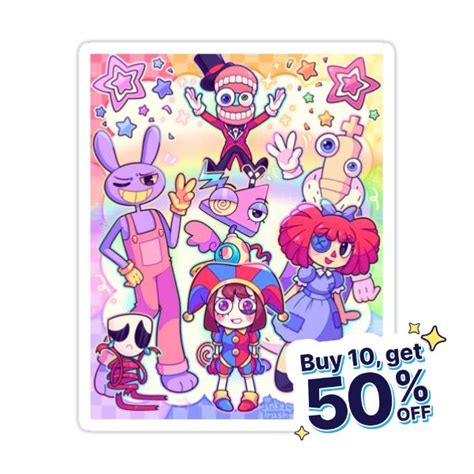 The Amazing Digital Circus Sticker By Inkytrash Vinyl Decal