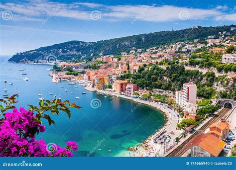 Villefranche Sur Mer France Seaside Town On The French Riviera Stock
