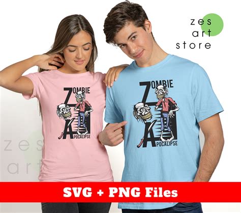 Zombie Apocalipse Skeleton Zombie Halloween Party Digital Files Pn