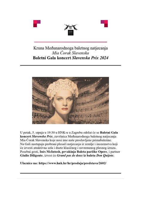 Svebor Secak Phd On Linkedin Baletni Gala Koncert Slavenska Prix 05072024 U 1930h Hrvatsko