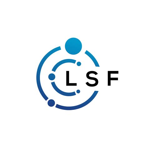 Lsf Letter Technology Logo Design On White Background Lsf Creative