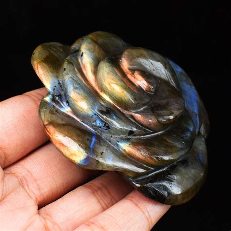 Amazing Flash Labradorite 566 00 Carats Genuine Hand Carved Gemstone R