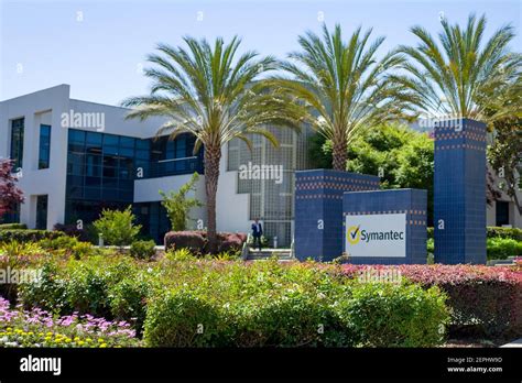 Sign At Entrance To The Corporate Campus Of Cybersecurity And Virus