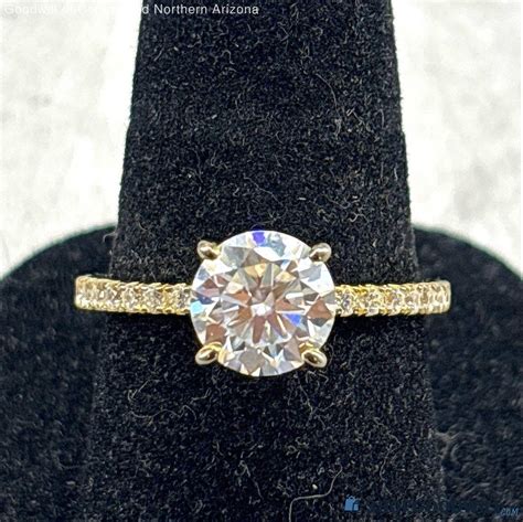 925 Vermeil Cocktail Moissanite Cz Ring Size 8 29g